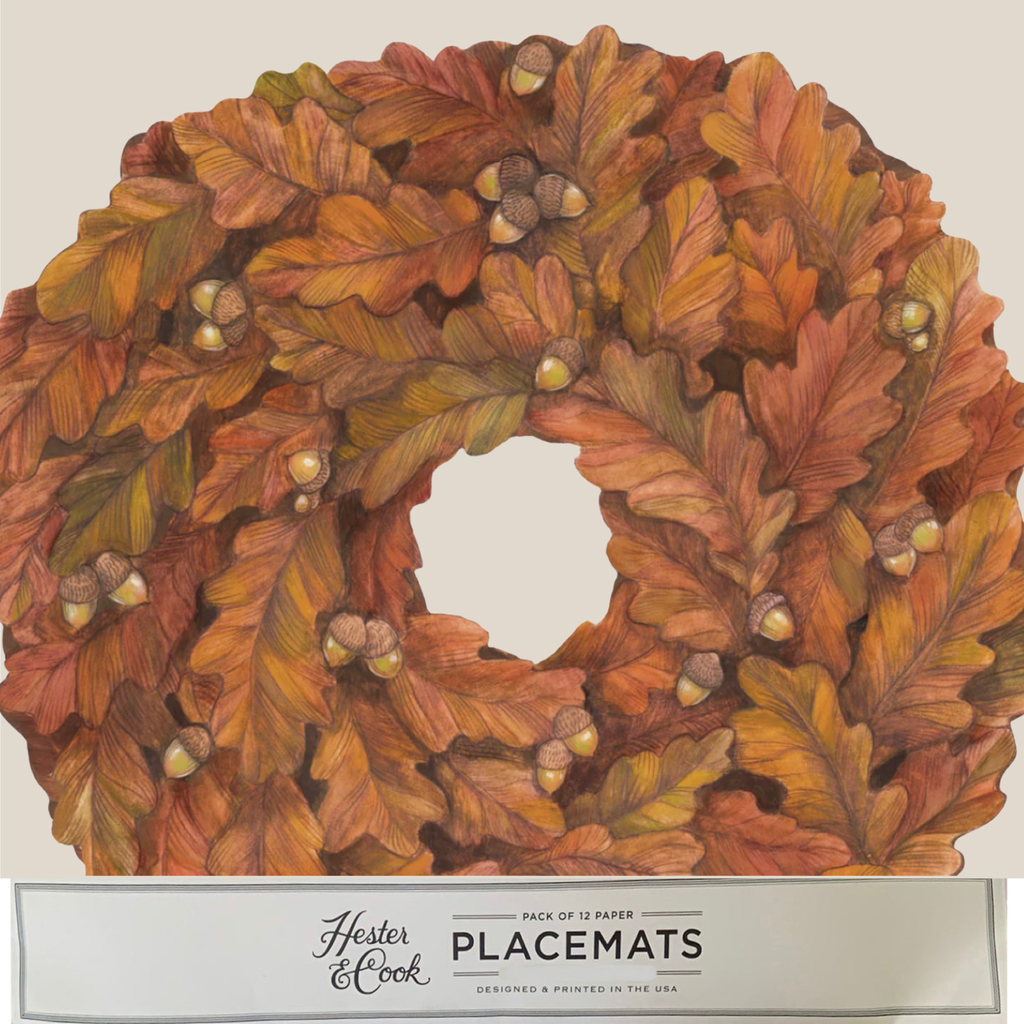 Wreath Leaf Autumn die-cut Placemat – DROOZ + Company